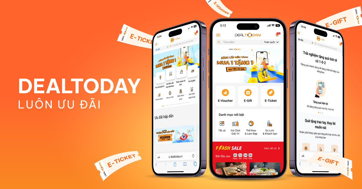 Dealtoday - Nền tảng mua sắm dịch vụ ưu đãi hàng đầu Việt Nam